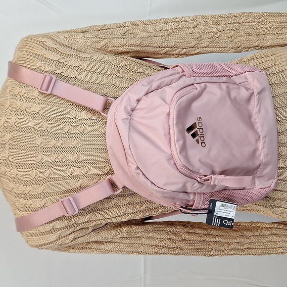 adidas | Bags | Adidas Linear 3 Mini Backpack Mauve Pink With Gold Logo ...